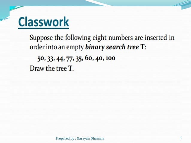 Unit-7 Tree2 Binary Search Tree and its varience | PPT