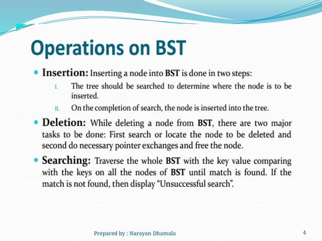 Unit-7 Tree2 Binary Search Tree and its varience | PPT
