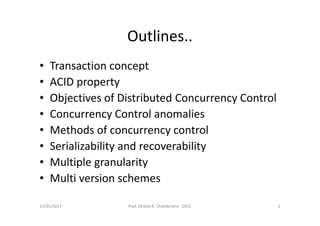 Distributed DBMS - Unit 8 - Distributed Transaction Management & Concurrency Control | PDF