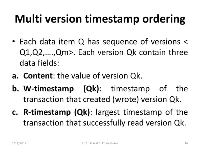 Distributed Dbms Unit 8 Distributed Transaction Management
