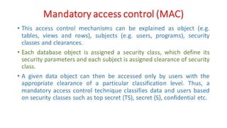 DBMS Unit - 8 - Database Security | PDF