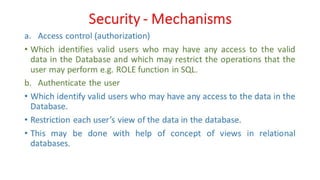 DBMS Unit - 8 - Database Security | PDF
