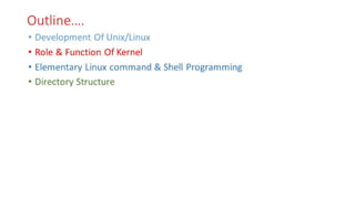 OSV - Unit - 8 - Unix/Linux Operating System | PPT