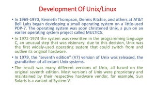 OSV - Unit - 8 - Unix/Linux Operating System | PPT