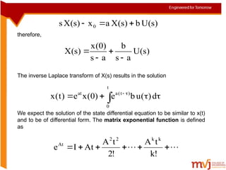 INTRODUCTION TO STATE SPACE ANALYSIS basic | PPTX