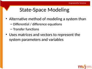 INTRODUCTION TO STATE SPACE ANALYSIS basic | PPTX