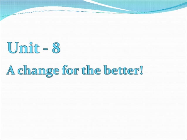 Unit 8 | PPT