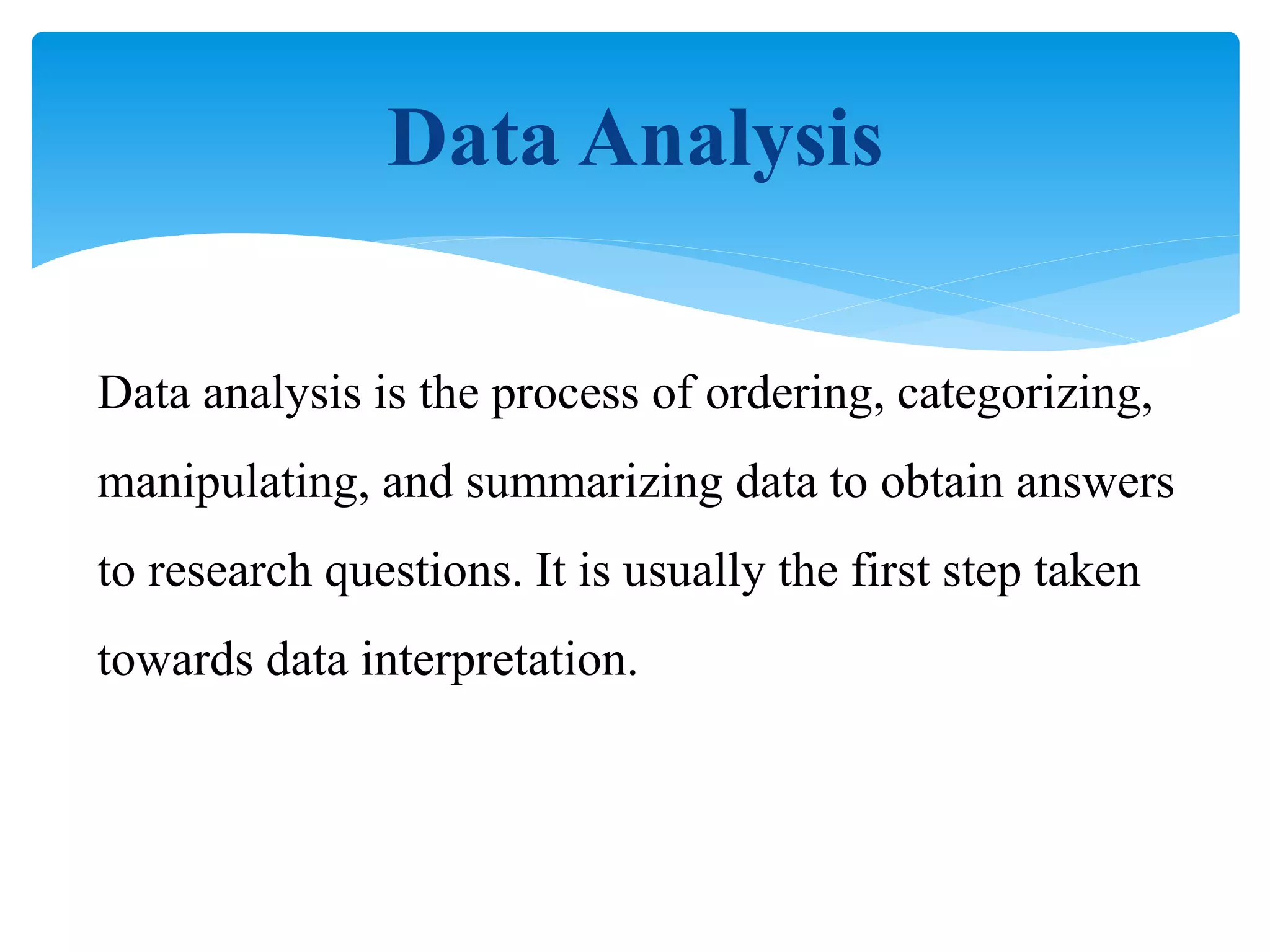 Unit 8 data analysis and interpretation | PPTX