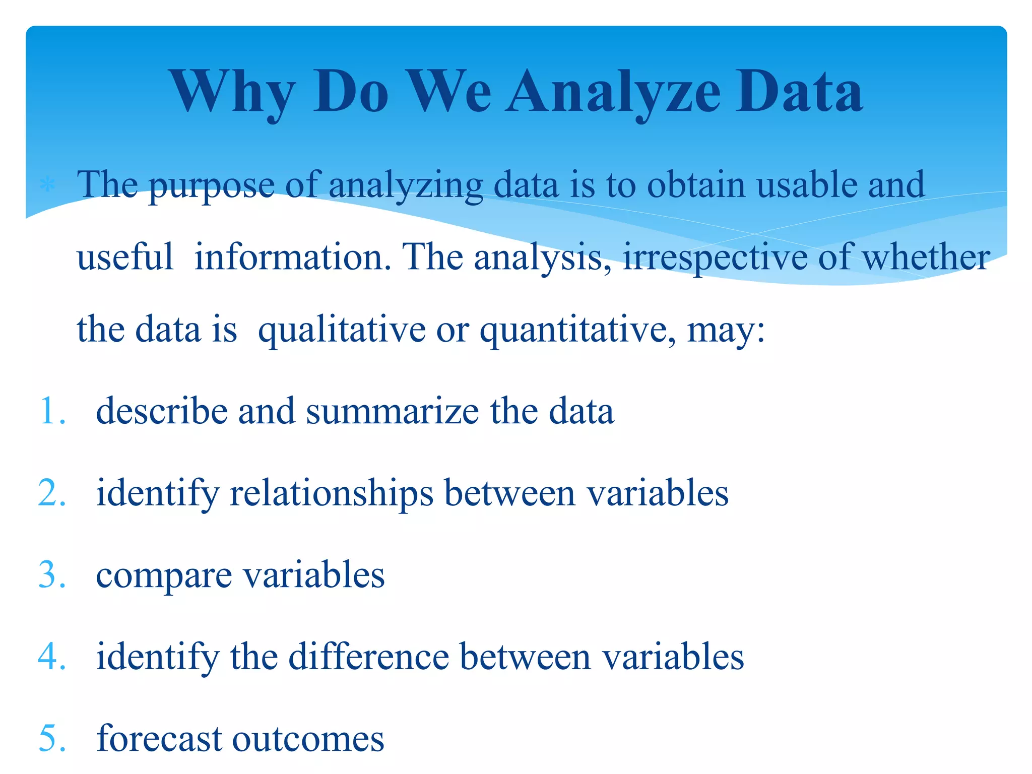 Unit 8 data analysis and interpretation | PPTX
