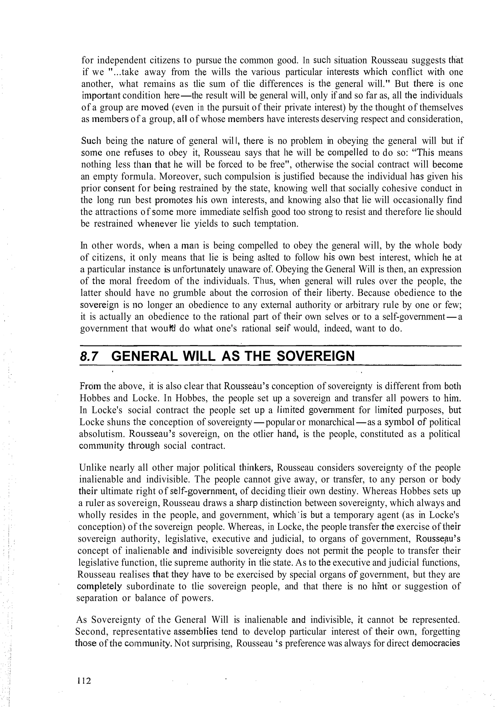 Unit 8 jean jacques rousseau | PDF