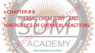 UNIT-8 THERMOCHEMISTRY AND ENERGETICS OF CHEMICAL REACTIONS NEW ...