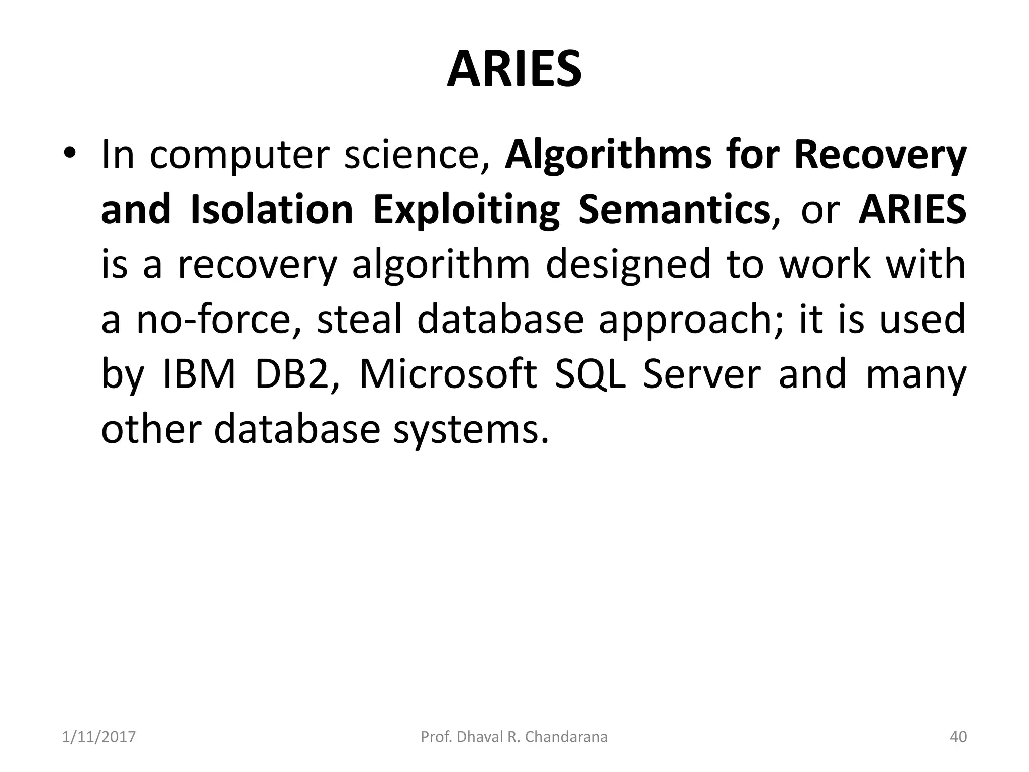Distributed Dbms Unit 9 Distributed Deadlock And Recovery Ppt