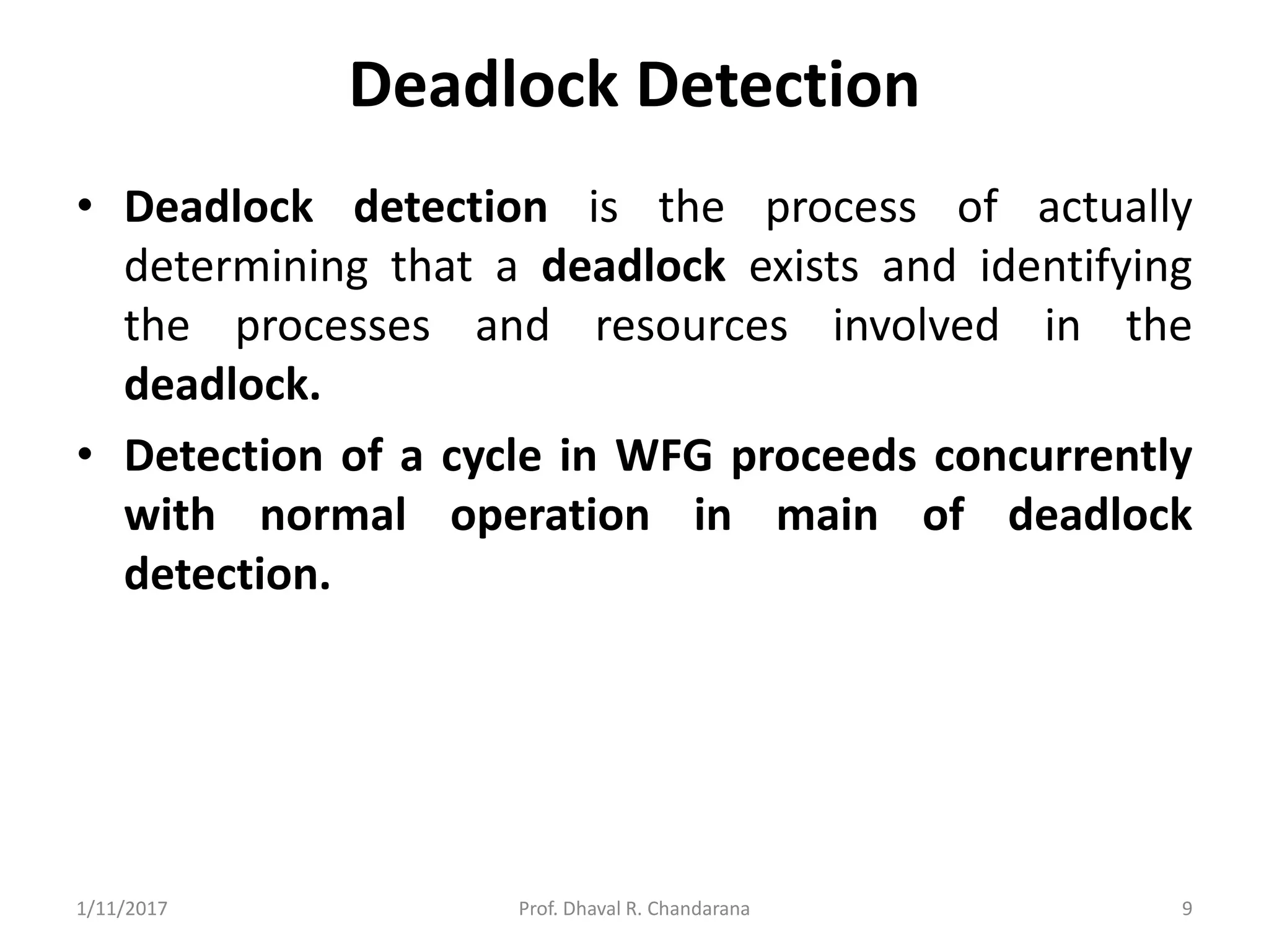 Distributed DBMS - Unit 9 - Distributed Deadlock & Recovery | PPT Distributed DBMS - Unit 9 - Distributed Deadlock & Recovery | PPT