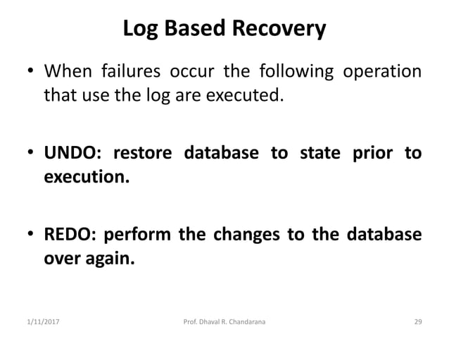 Distributed DBMS - Unit 9 - Distributed Deadlock & Recovery | PPTX