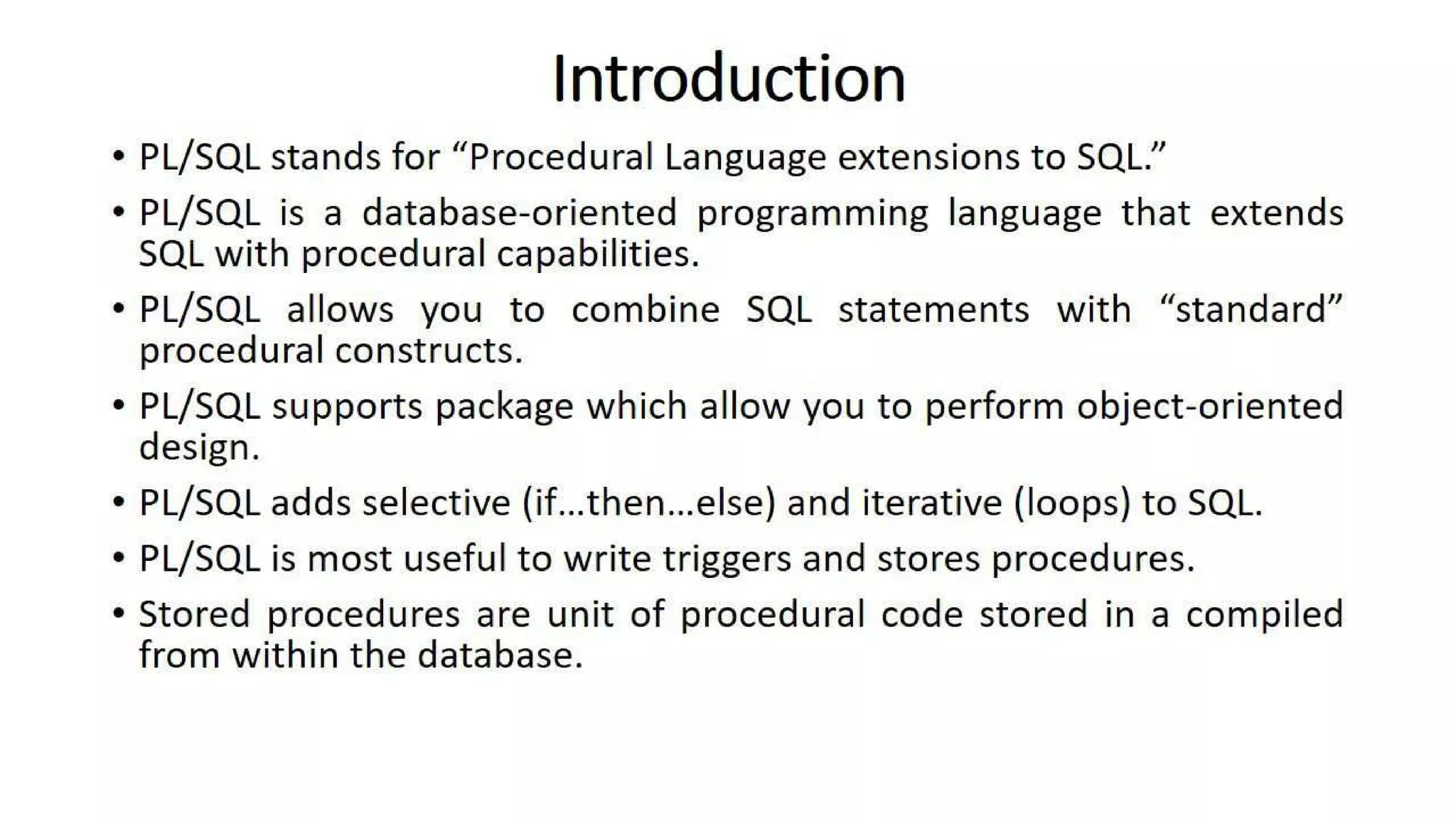 DBMS Unit 9 - PL/SQL Concept | PDF