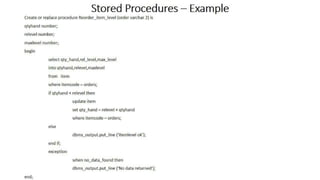 DBMS Unit 9 - PL/SQL Concept | PPT