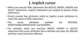 DBMS Unit 9 - PL/SQL Concept | PPT