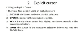 DBMS Unit 9 - PL/SQL Concept | PPT