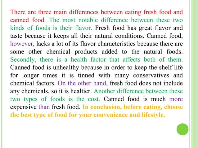 comparison & contrast paragraph | PPT