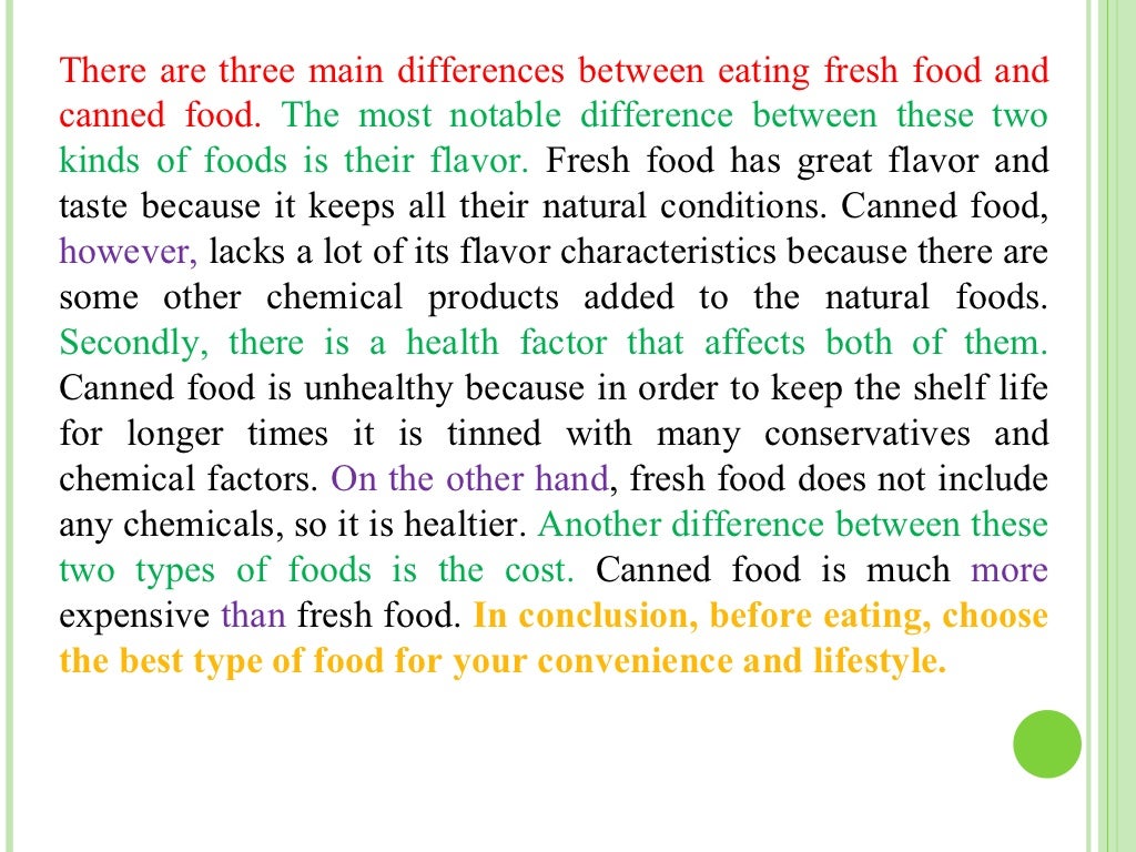 Comparison Contrast Paragraph