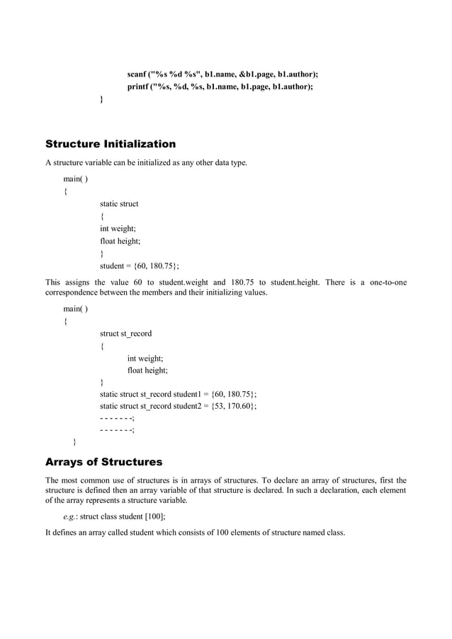 C structure and union | PDF