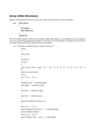 C structure and union | PDF
