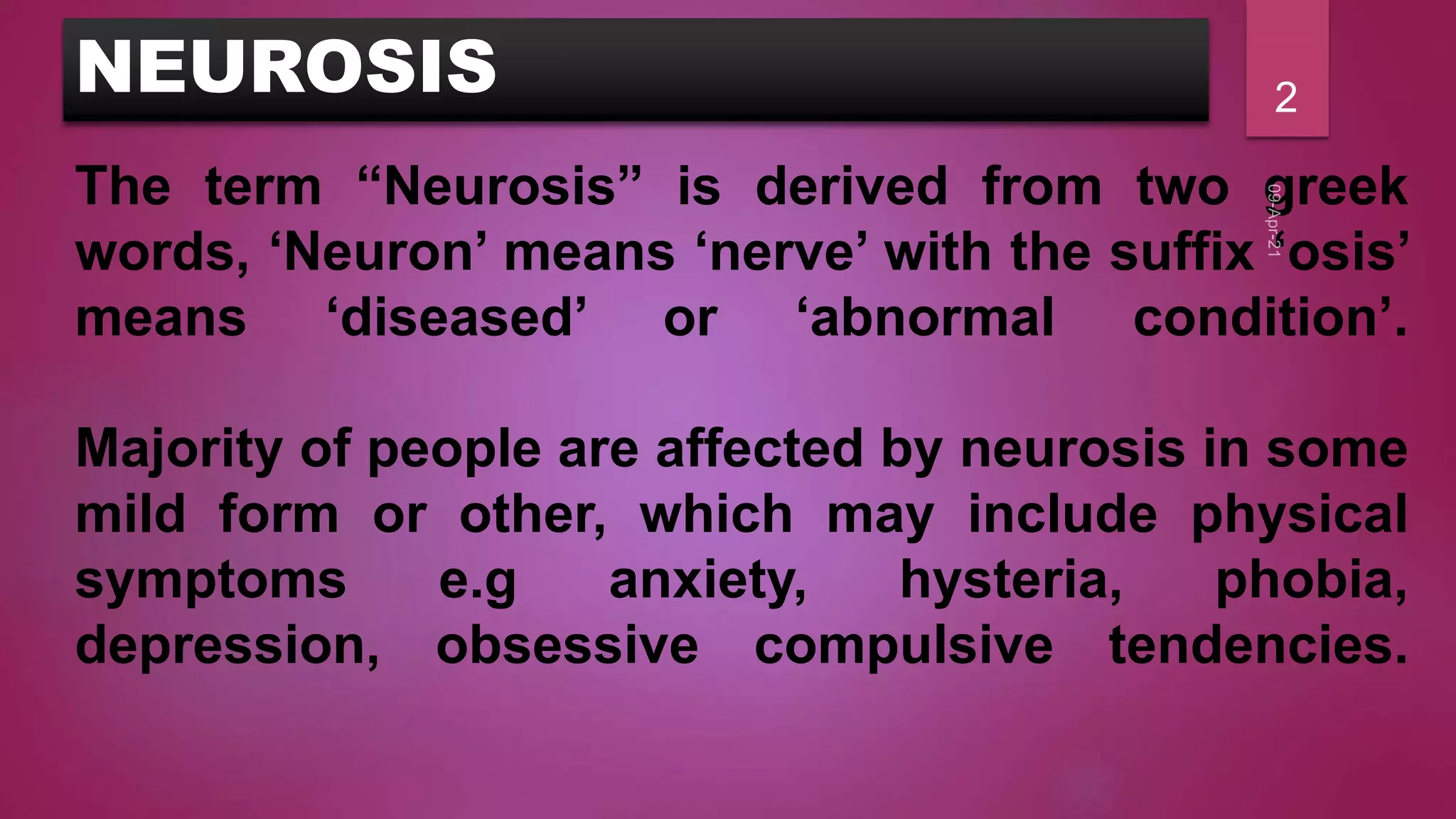 Unit 8 neurotic stress and somatoform, PSYCHIATRIC NURSING | PPTX