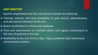 UNIT-9 NURSING MANAGEMENT OF PATIENT IN CRITICAL CARE.pptx