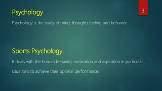 UNIT - 9 Psychology and Sports | PPTX