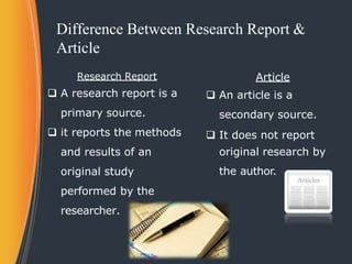 Unit 9research report | PPTX