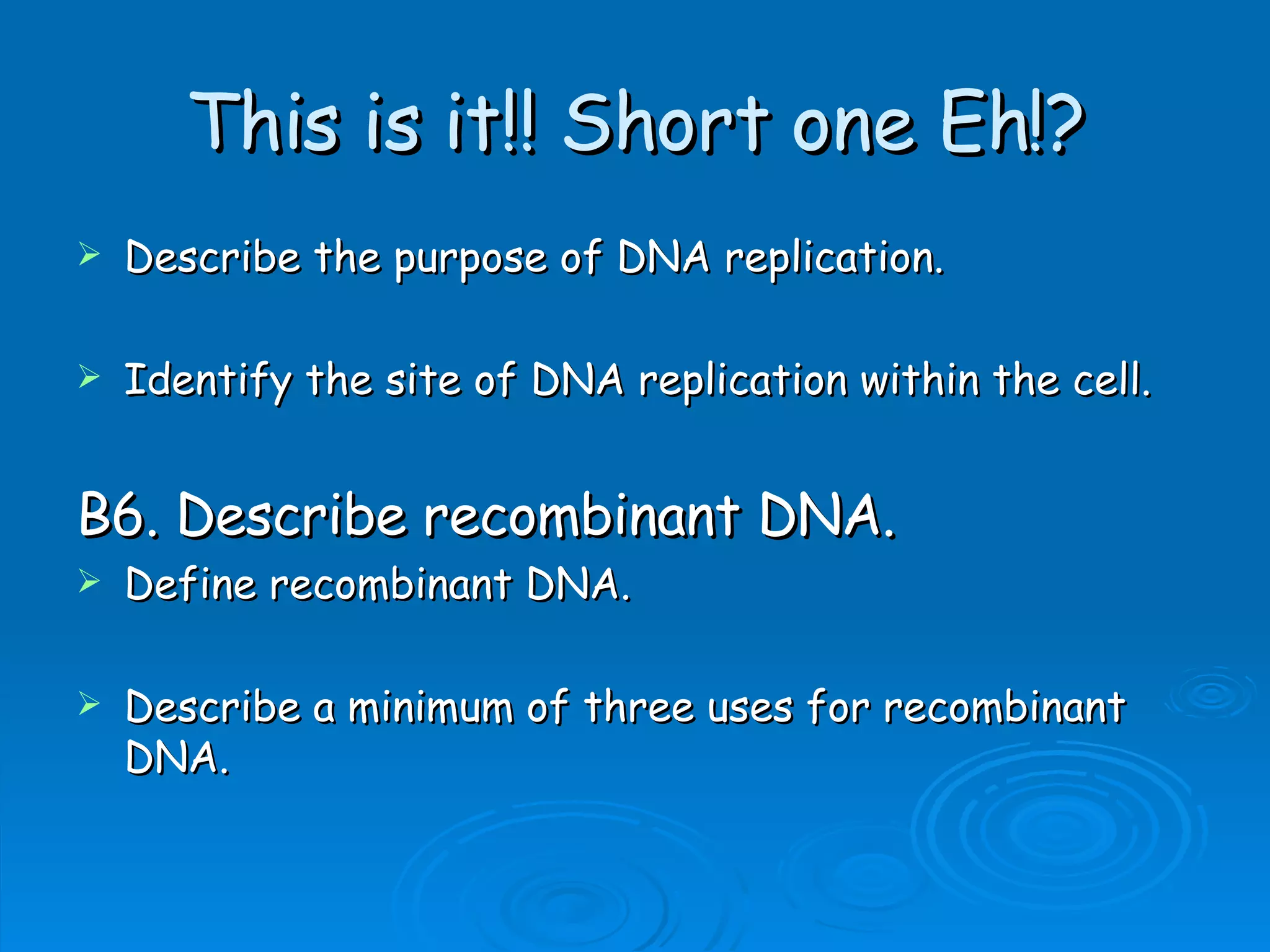 Unit B5 6 Dna Replication | PPT