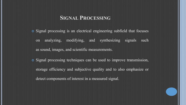 Introduction to digital signal processing | PPTX | Digital Audio ...