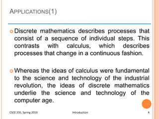 Applications of Discrete Structures | PPTX