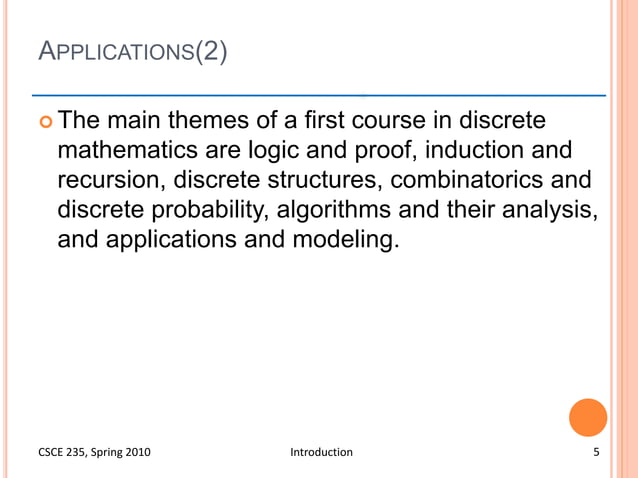 Applications of Discrete Structures | PPTX | Science