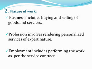 nature and purpose of business. | PPTX