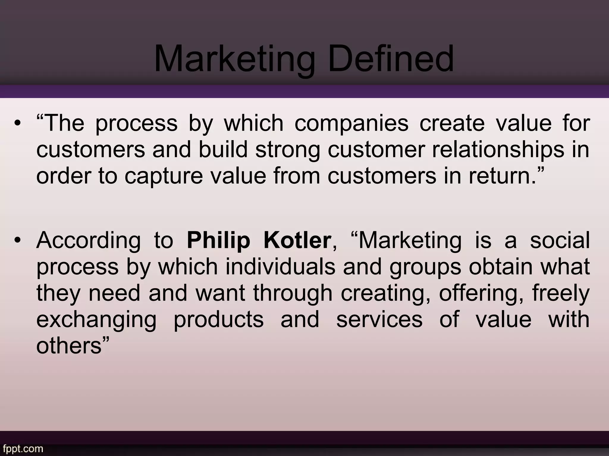 Basics of Marketing Unit-I-BBA-I-SEM-Osmania University | PPT