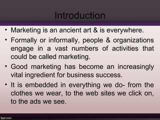 Basics of Marketing Unit-I-BBA-I-SEM-Osmania University | PPT