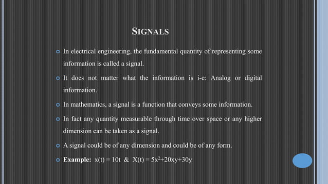 Signals and Systems | PPTX