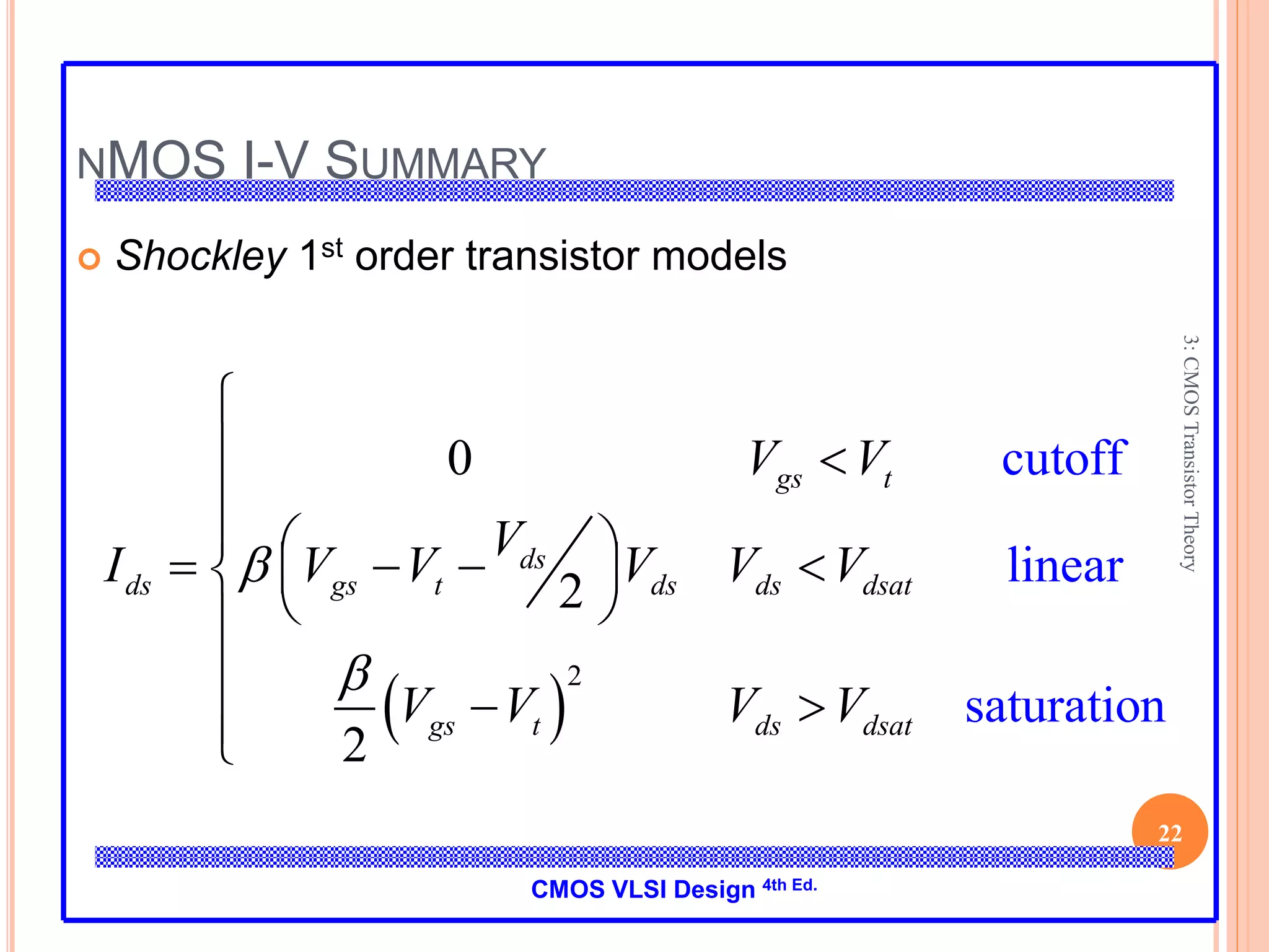 VLSI DESIGN- MOS TRANSISTOR | PPT