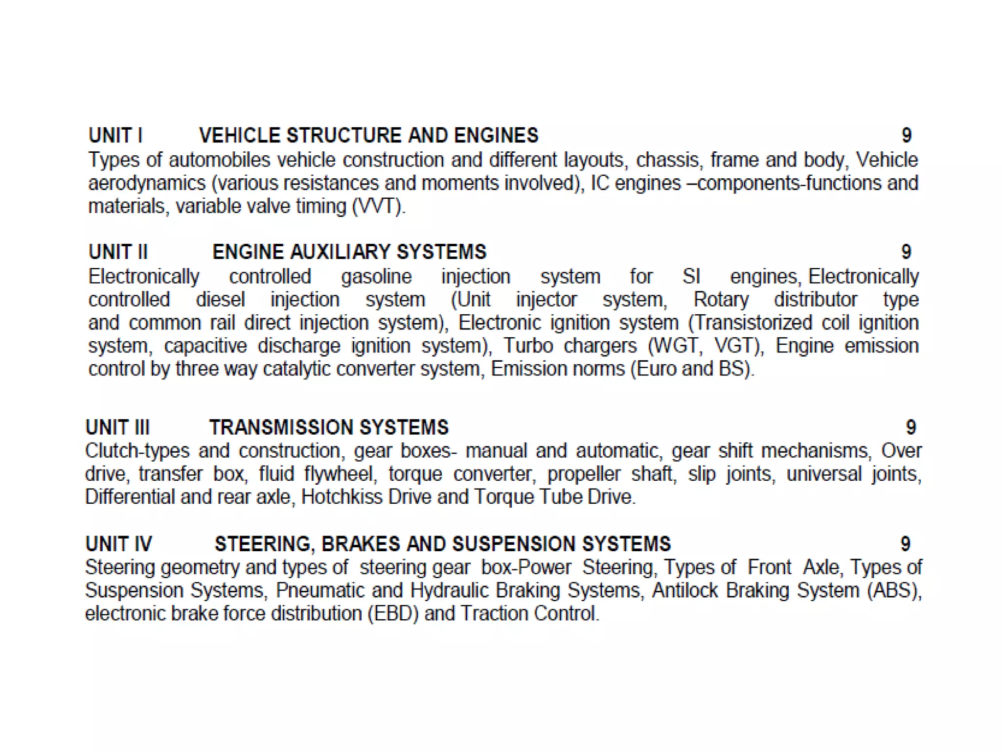 Vehicle Structure and Engines | PPTX