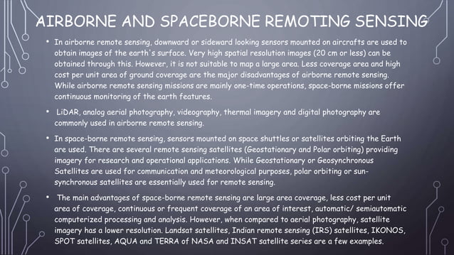 Unit 1 introduction to remote sensing | PPT