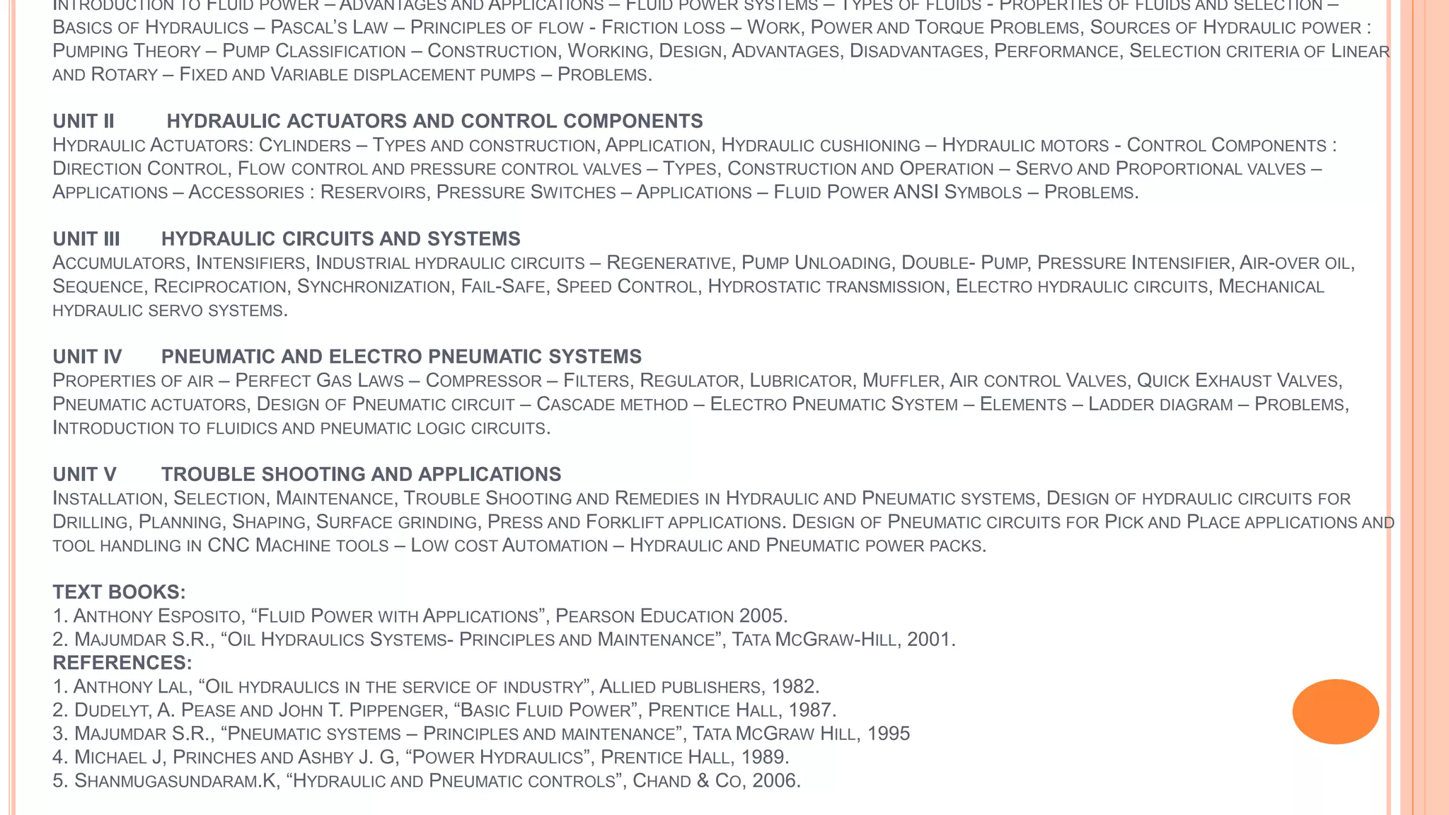 Hyraulics and Pneumatics | PPTX