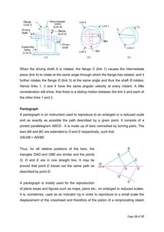 Kinematics of machines | PDF