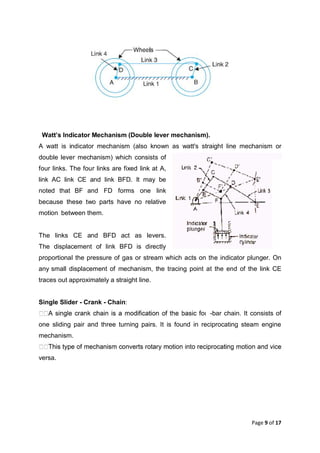 Kinematics of machines | PDF