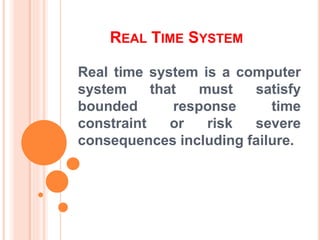Introduction to Real Time System in computer system | PPT