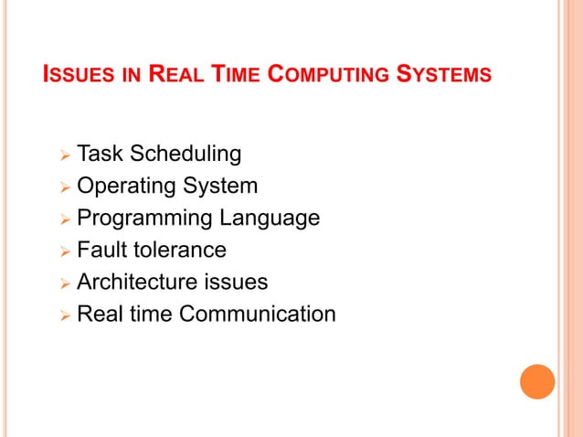Introduction to Real Time System in computer system | PPT