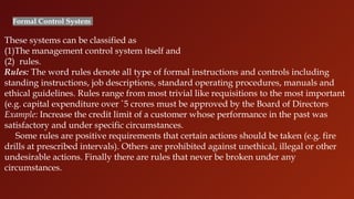 Introduction to Management Control Systems, Basic Concepts, Boundaries of management Control | PPTX