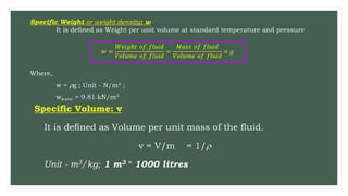 UNIT-IFLUID PROPERTIES & FLOW CHARACTERISTICS | PDF