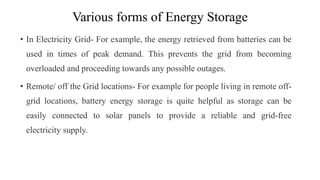 ENERGY STORAGE DEVICES INTRODUCTION UNIT-I | PPT