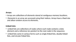 Introduction to datastructures presentation | PPTX